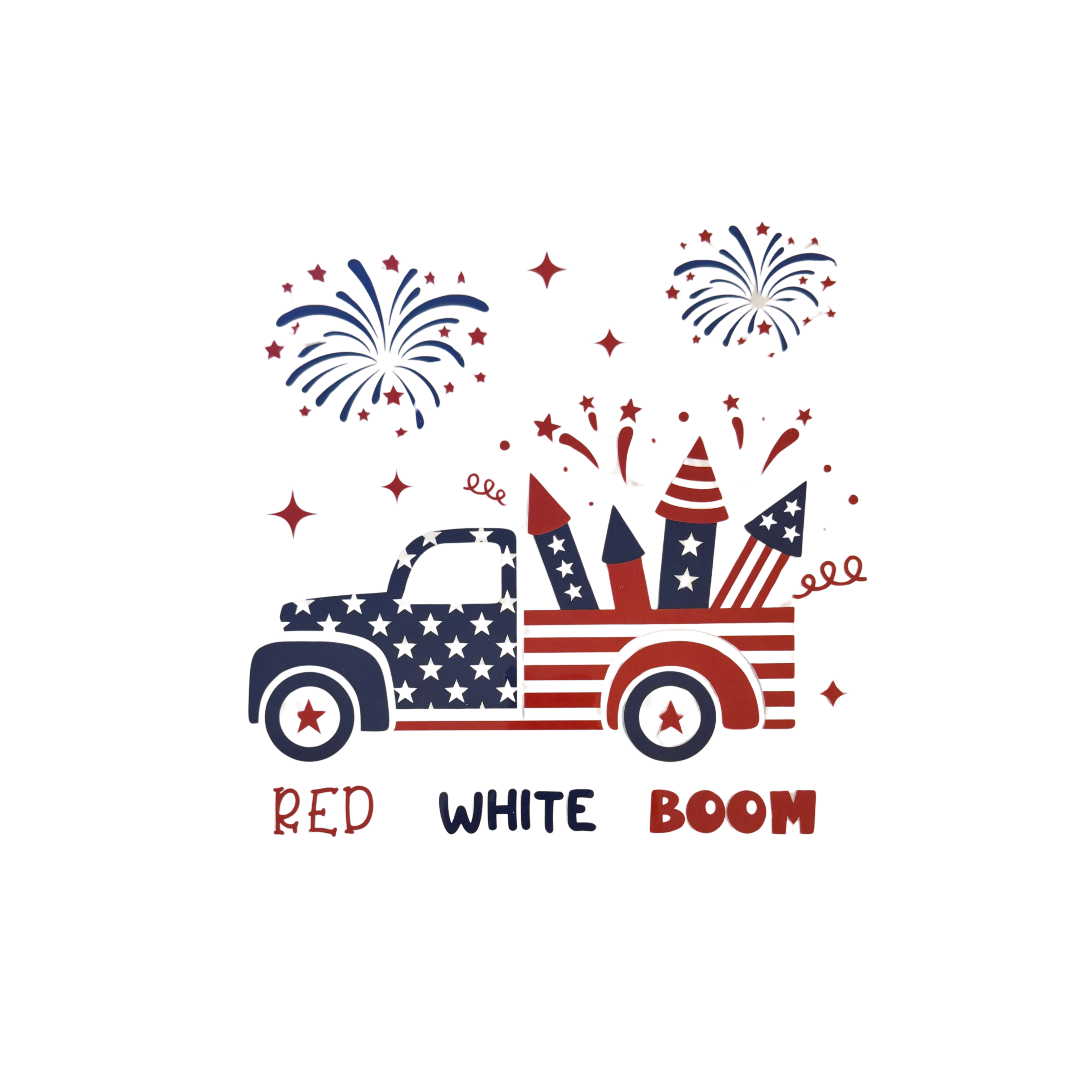Red White Boom 4th of July United States Dtf Print Transfer – The ...