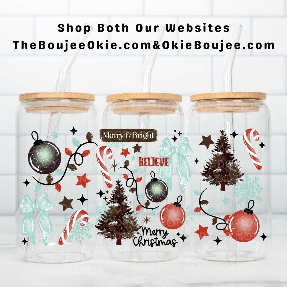 Merry & Bright Uv Dtf Wrap – The Boujee Okie
