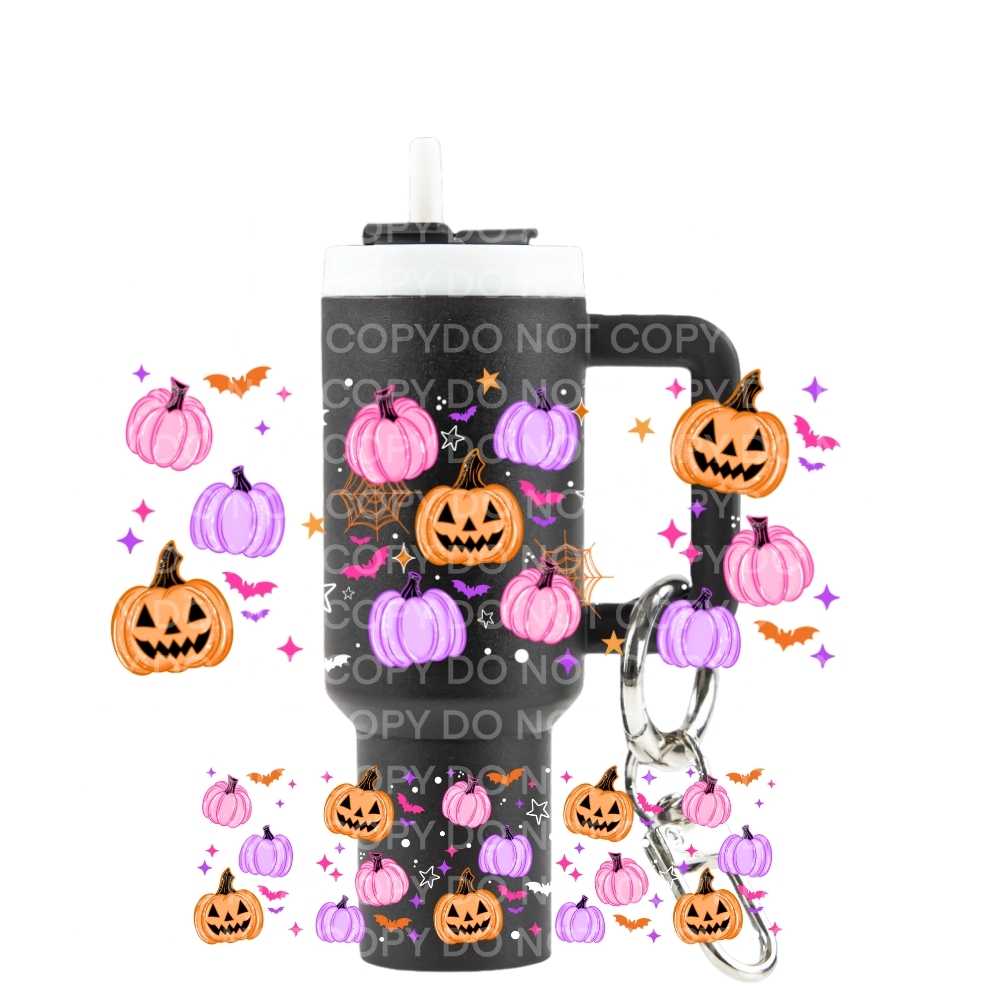 Colorful Pumpkins Uv Dtf Wrap For Mini Tumbler Keychains – The Boujee Okie