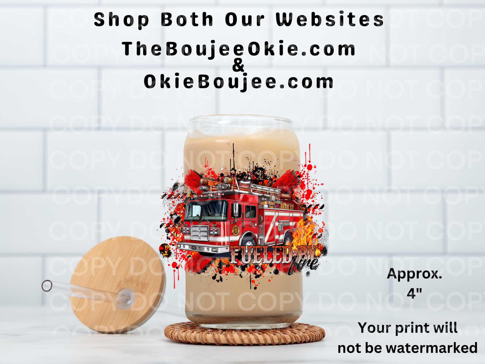 Fueled By Fire UV DTF Decal Double Sided – The Boujee Okie