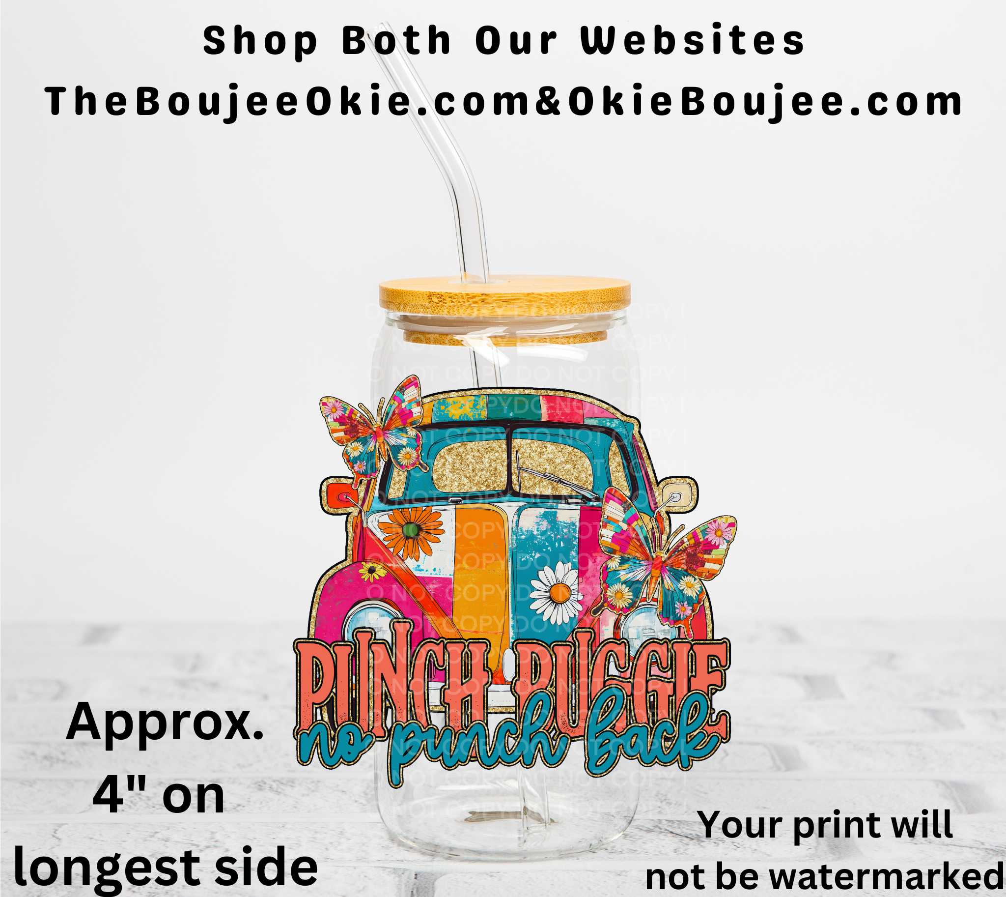 Punch Buggie No Punch Back UV DTF Decal Double Sided – The Boujee Okie